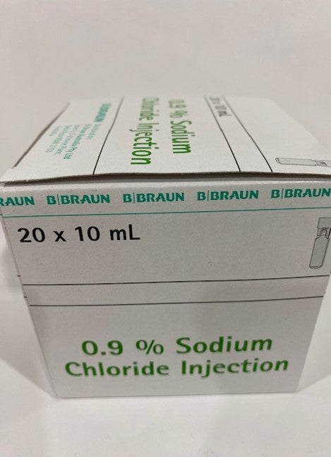 B Braun Sodium Chloride 0.9% For Injection 10ml Ampoules - Pack of 20 – Hesed Med