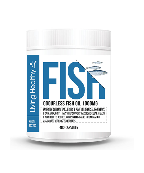 Living Healthy Odourless Fish Oil 1000mg (Pack of 400 Caps) – Hesed Med